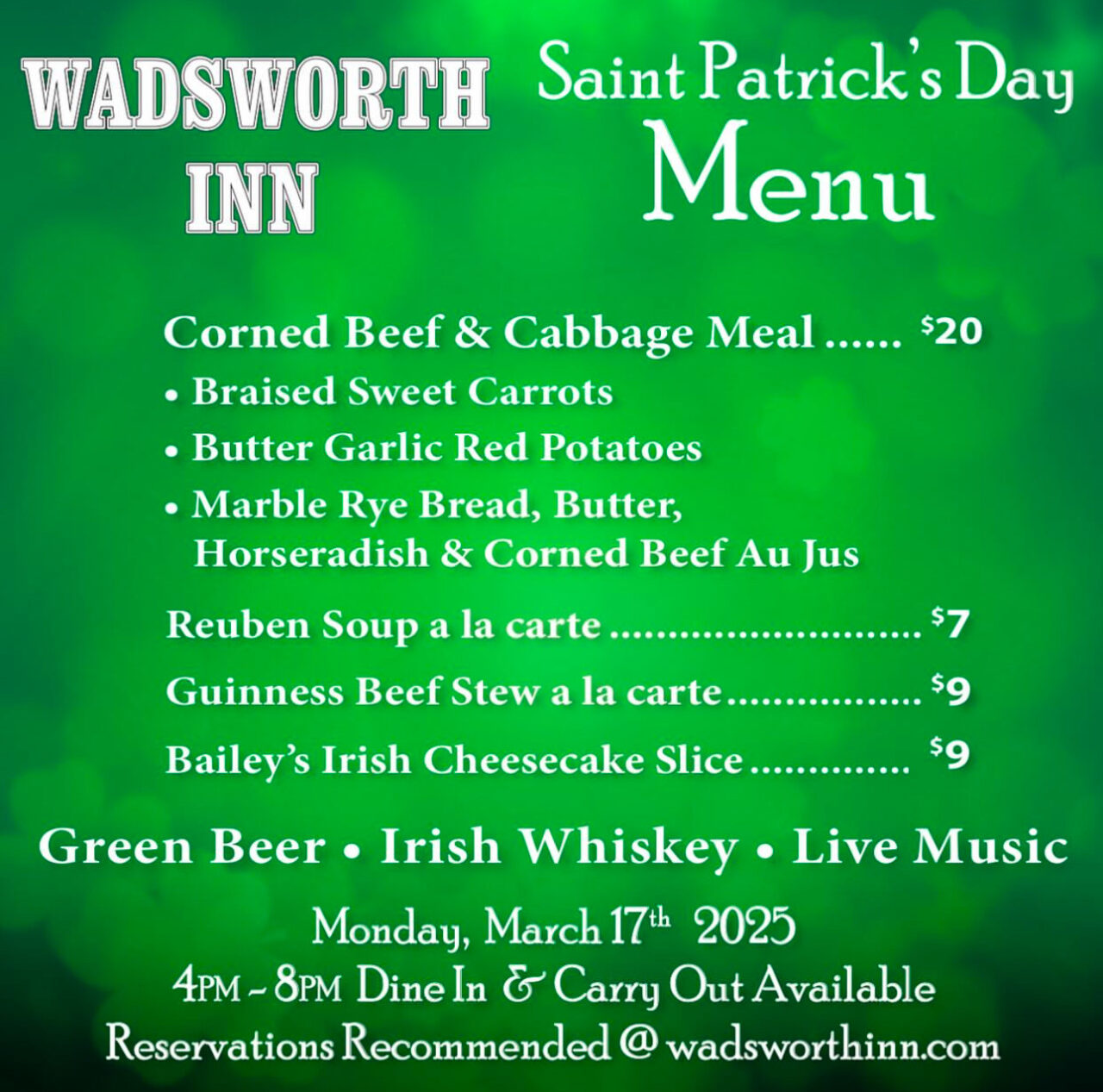 Wadsworth Inn | Restaurant & Bar | Wadsworth, IL