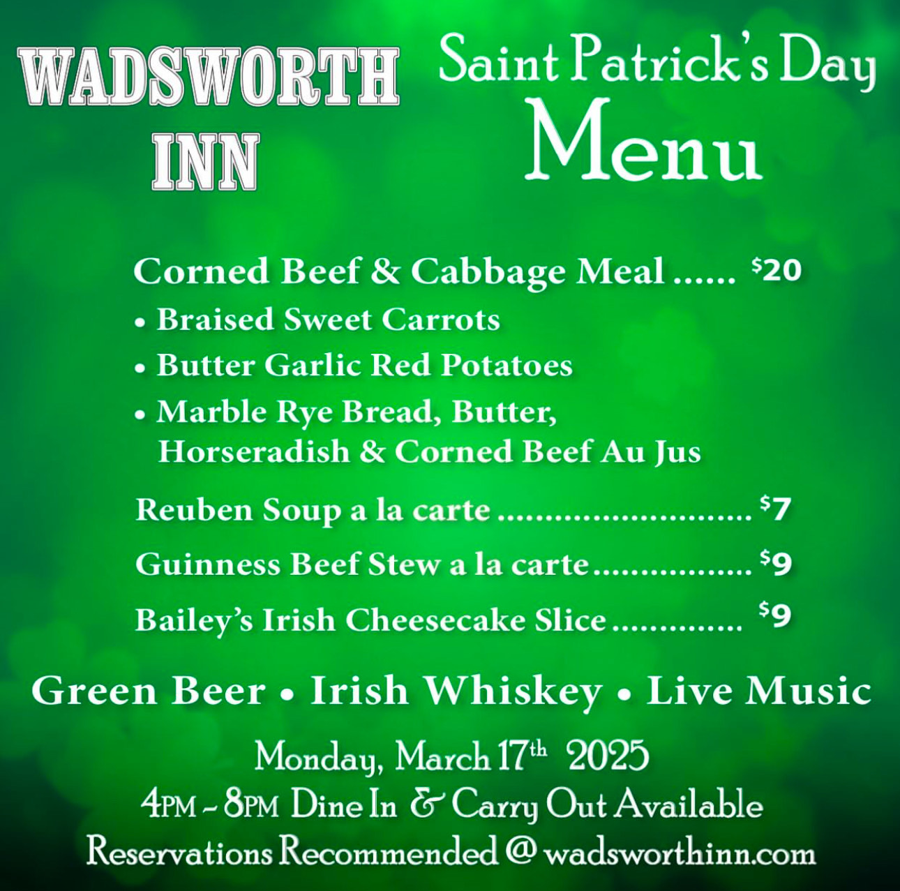 Wadsworth Inn | Restaurant & Bar | Wadsworth, IL